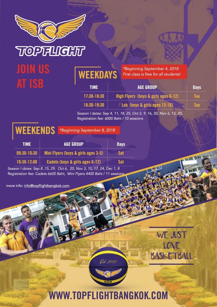 Top Flight Basketball Returns to ISB September 2018
