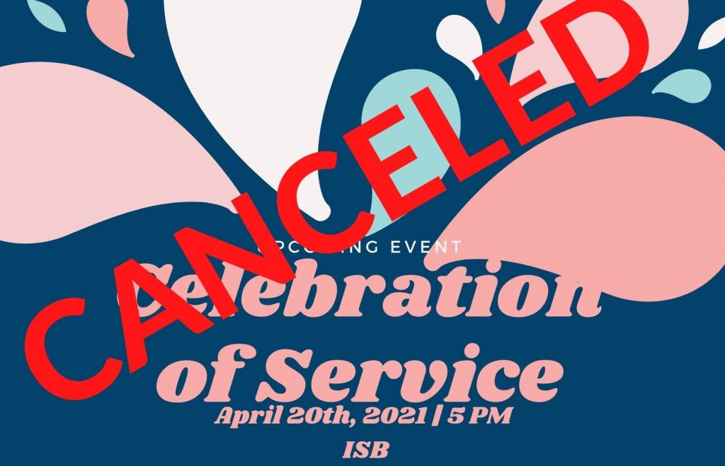 Celebration of Service CANCELED